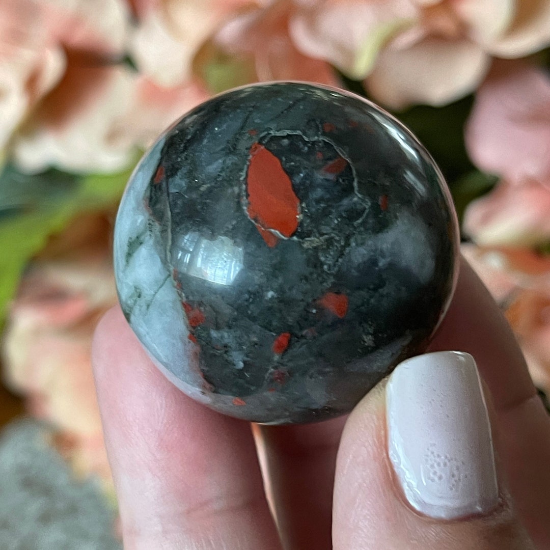 40mm African Bloodstone Polished Sphere From South Africa/crystal Ball ...