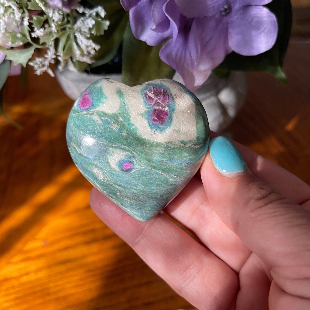 Ruby in Fuchsite Polished Heart/crystal Heart/love Stone/love Crystal ...