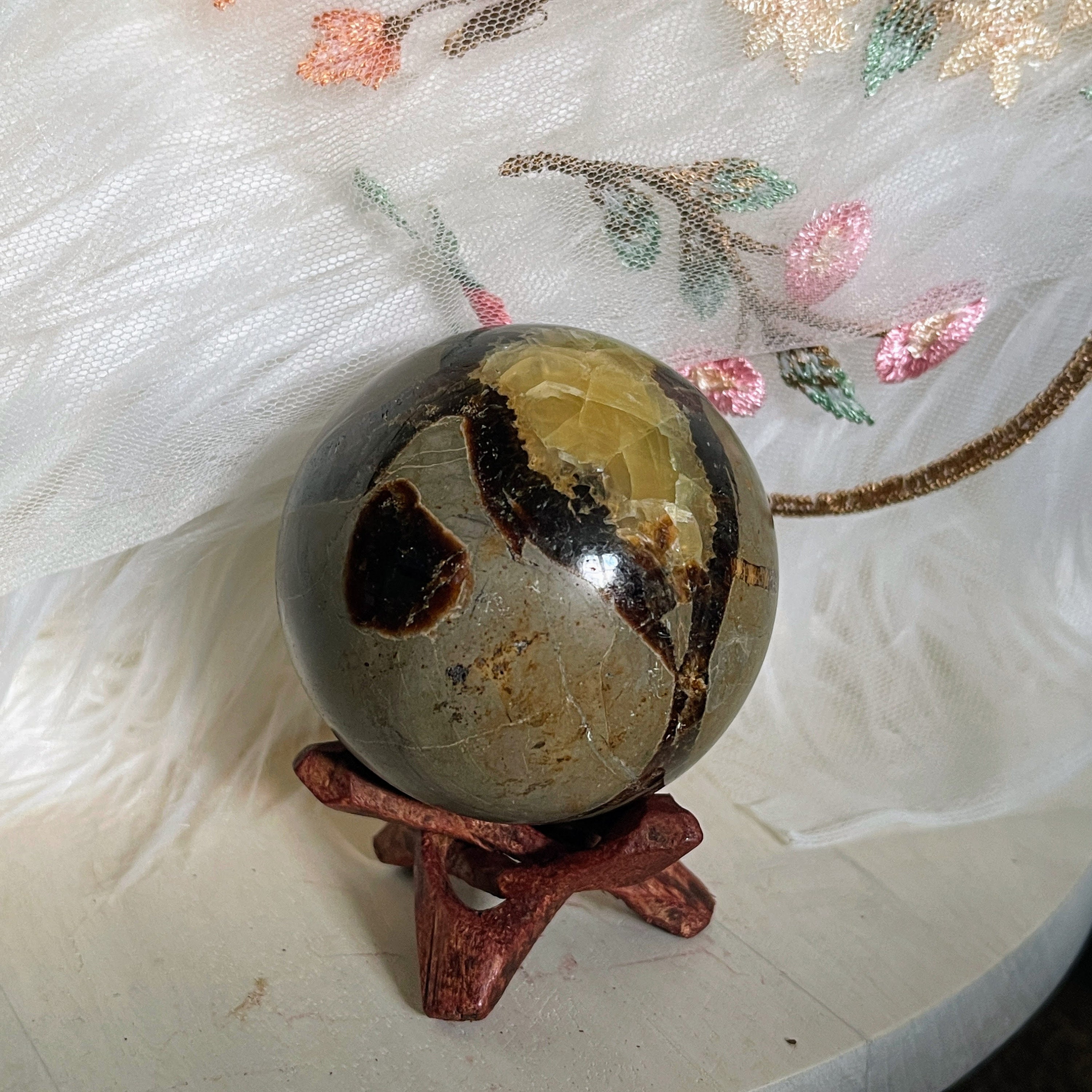 SEPTARIAN Dragon Stone Sphere 63mm From Madagascar/crystal Sphere ...