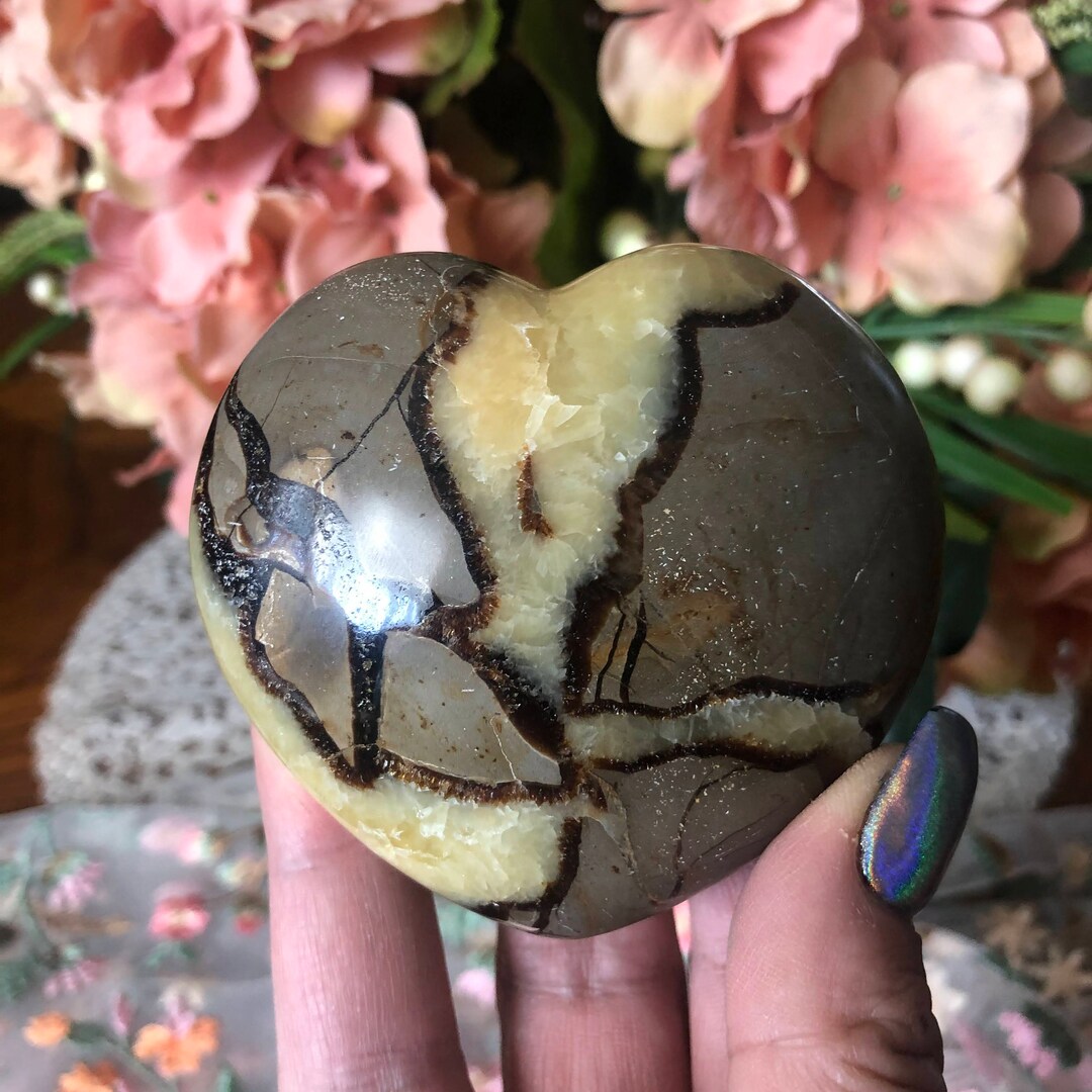 3.2 SEPTARIAN Heart Carving From Madagascar/septarian Polished Heart ...