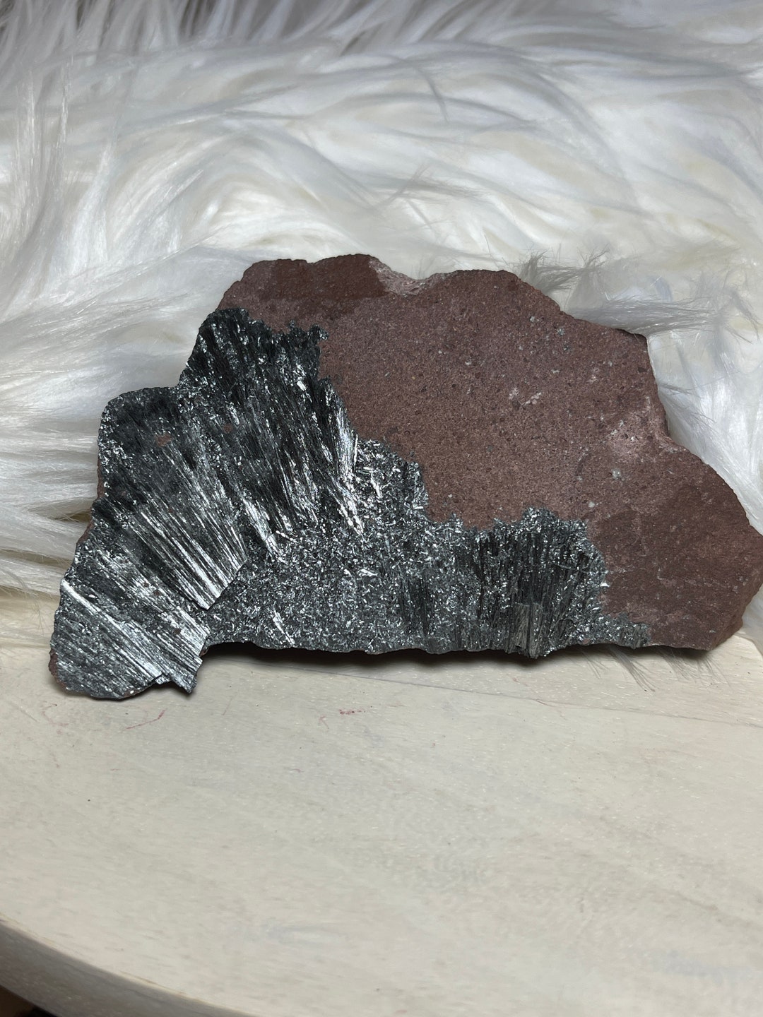 5" PYROLUSITE Crystals on Matrix Rock From Morocco/mineral Specimen ...