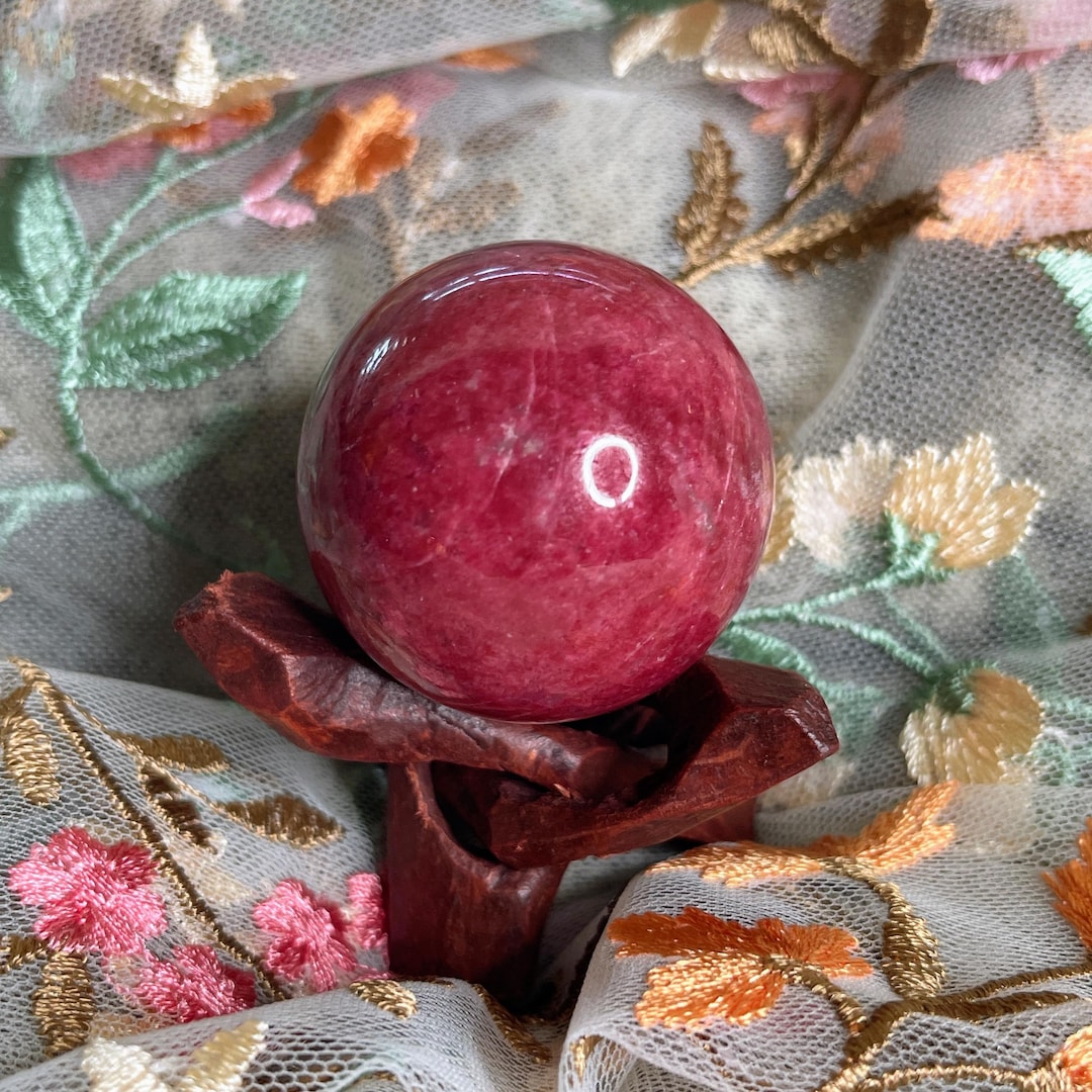 40mm Rare Pink THULITE Gemstone Sphere From Trondheim Norway/rosaline ...