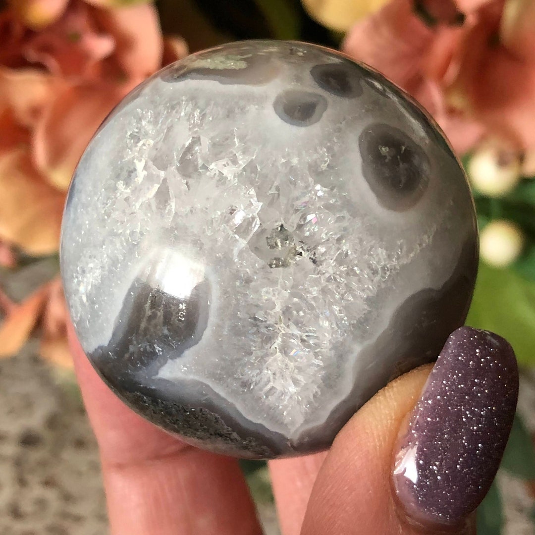 Green Moss Agate Sphere From India/natural Moss Agate Sphere/quartz ...