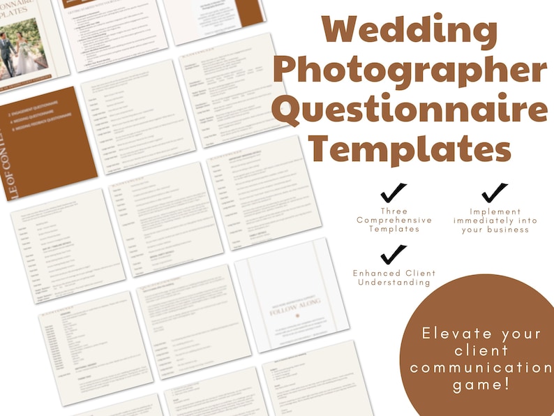Ultimate Questionnaire Template Guide for Wedding Photographers - Boost ...