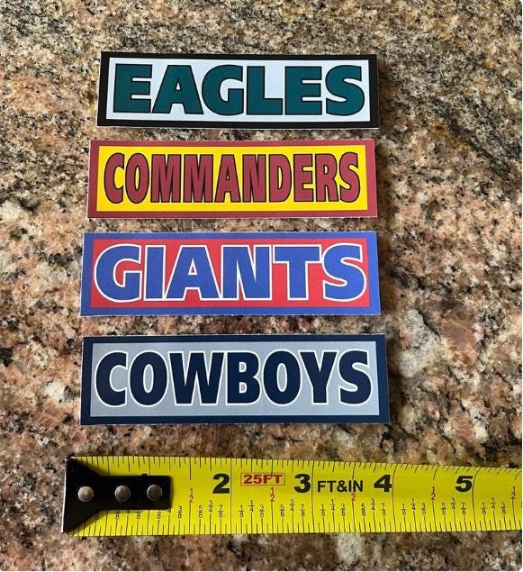 CUSTOM NFL Team Sticker Vinyl Decals Pick From ALL 32 Teams - Etsy