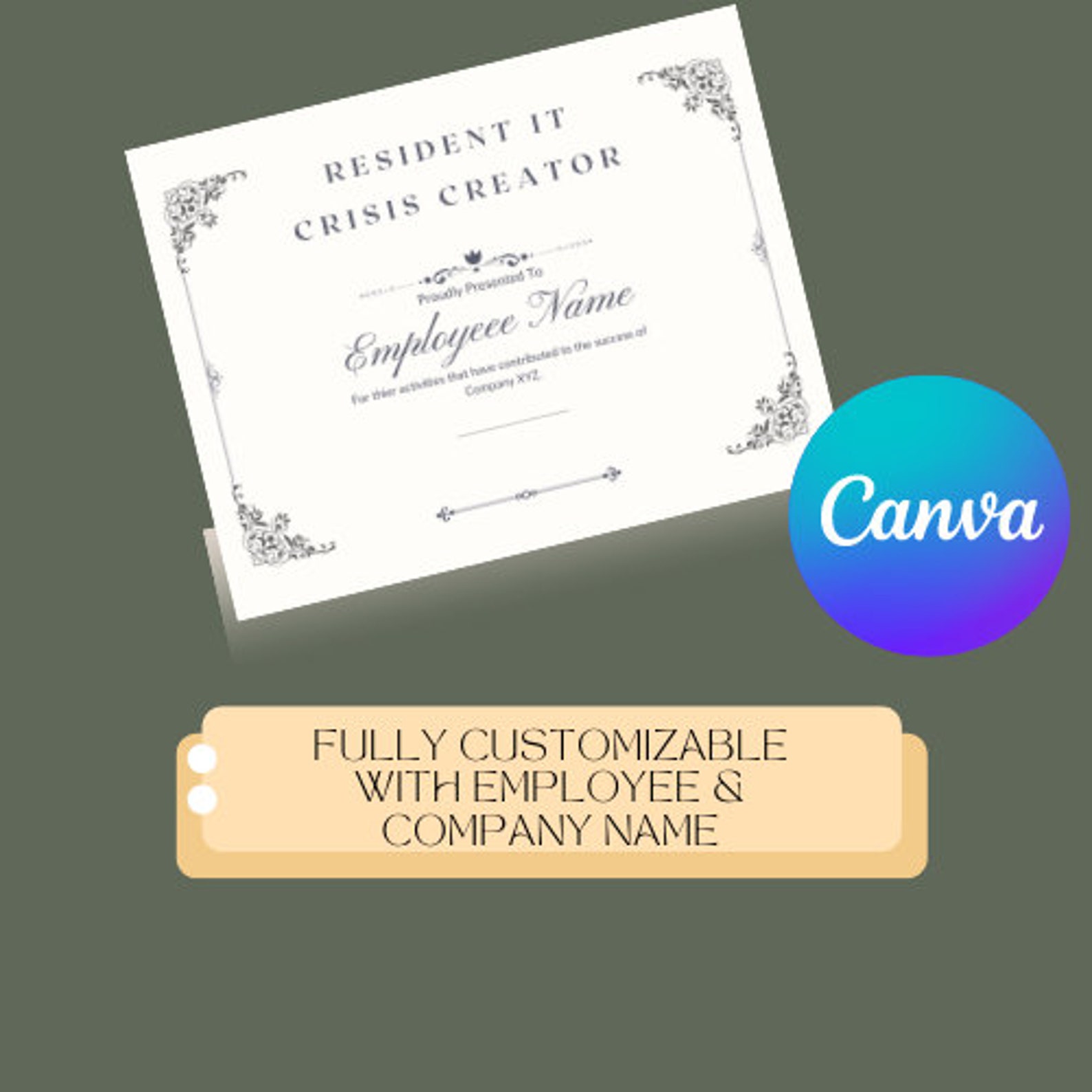 Editable Canva Template: 30 Funny Workplace Employee Superlatives Award ...