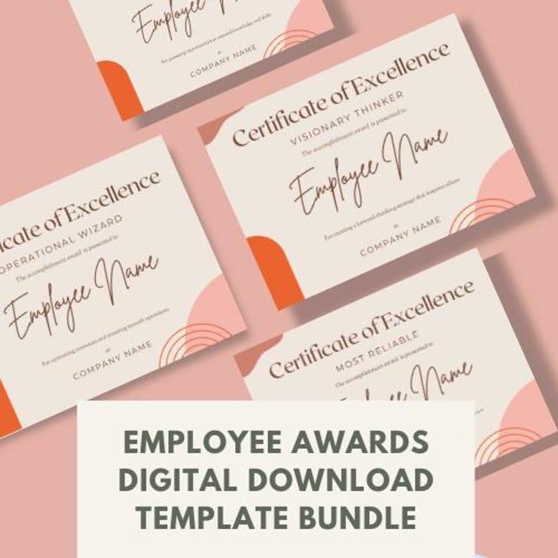 Editable Employee Superlative Certificate Canva Template – Professional ...
