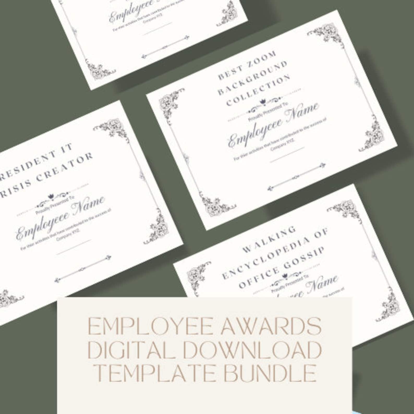 Editable Canva Template: 30 Funny Workplace Employee Superlatives Award ...