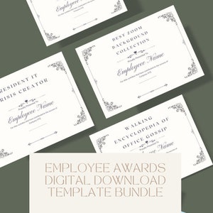 Editable Canva Template: 30 Funny Workplace Employee Superlatives Award ...