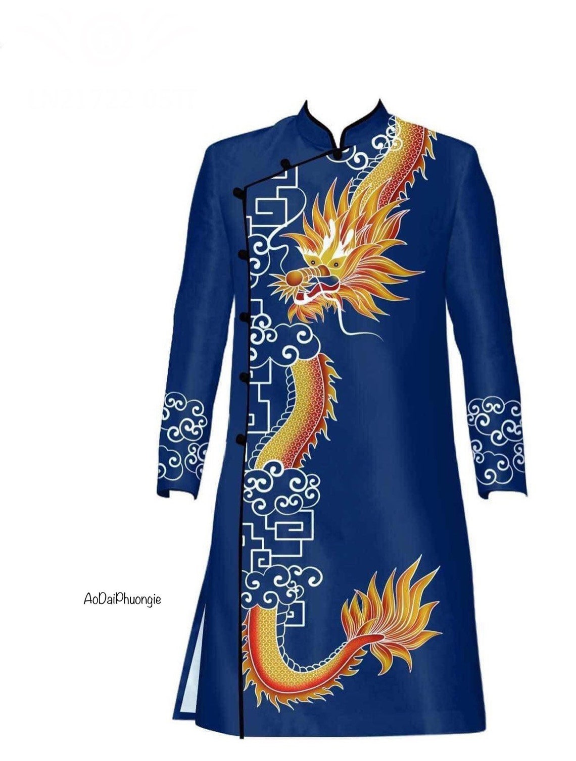Dragon Print Ao Dai - Matching Men and Boys - Etsy