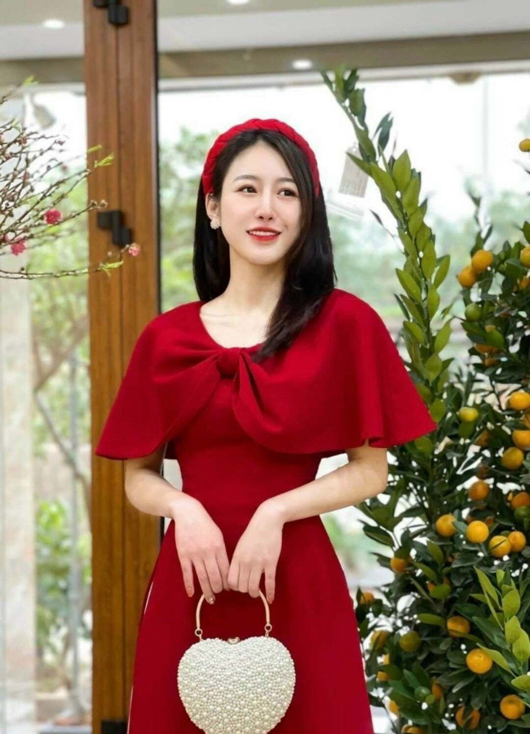 Women Ao Dai - Red Cape Style - Etsy