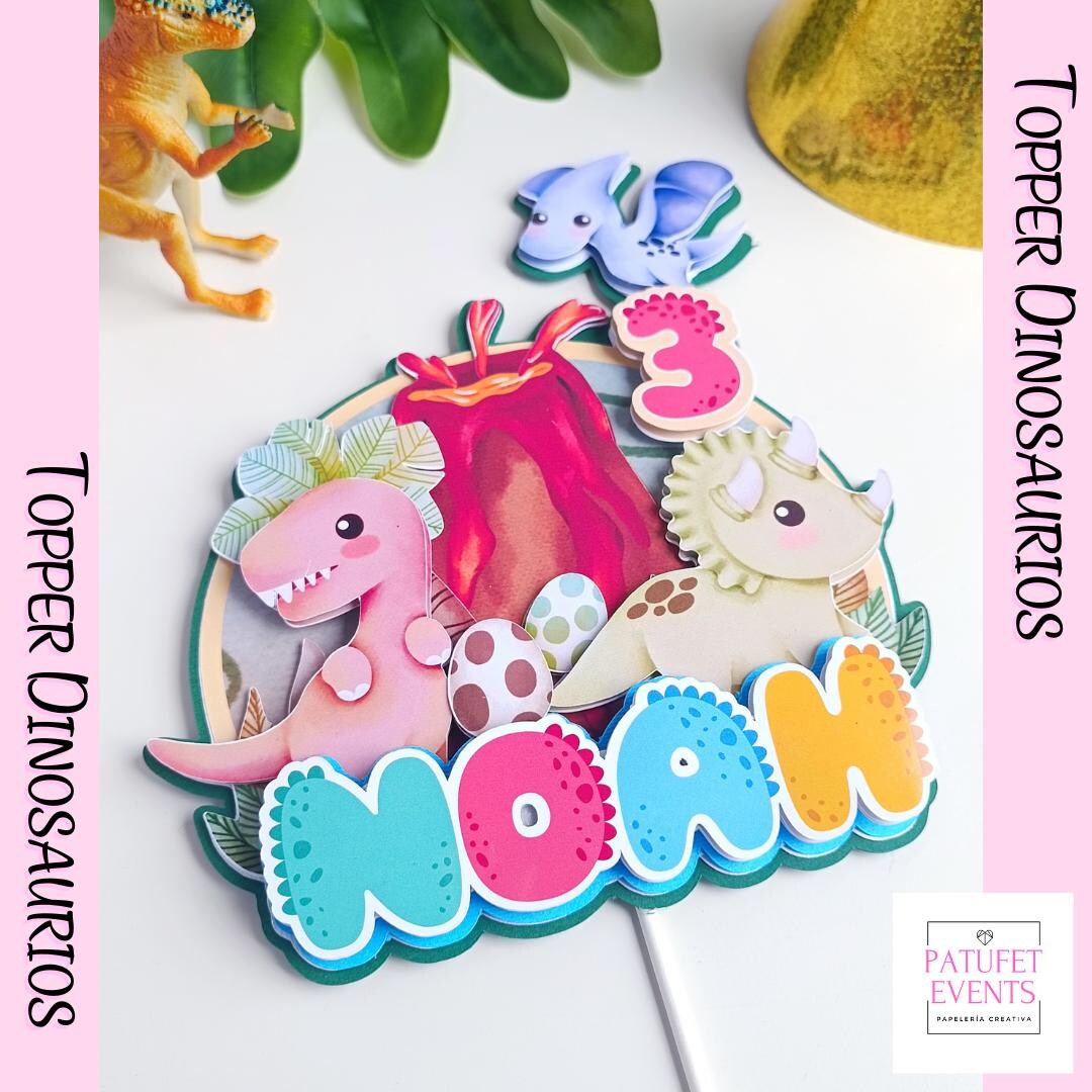 Dinosaur Topper. Dinosaur Cake Topper. Dinosaur Topper. 3D Dinosaur ...