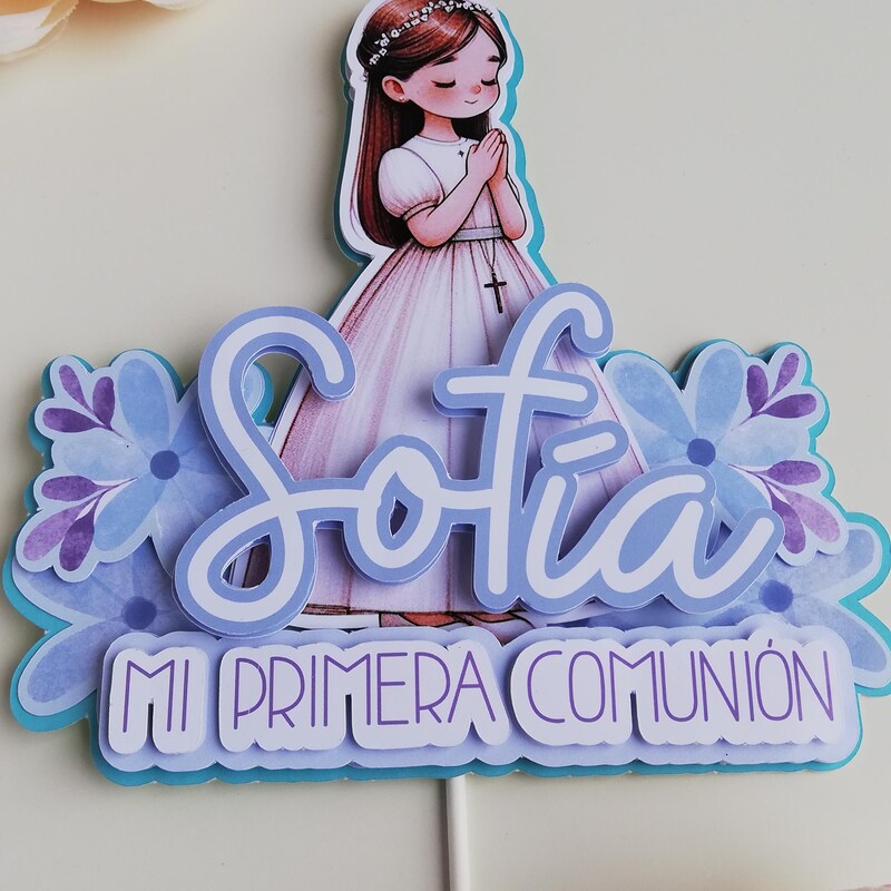 Topper comunion - Etsy España