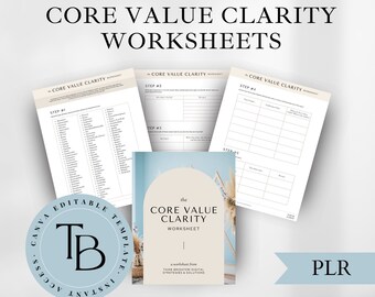 Core Values Assessment Worksheet Core Values Journal Prompts Coaching ...
