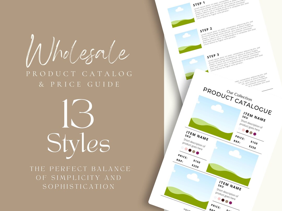 Line Sheet and Order Form Canva, Editable Template Catalog, Wholesale ...