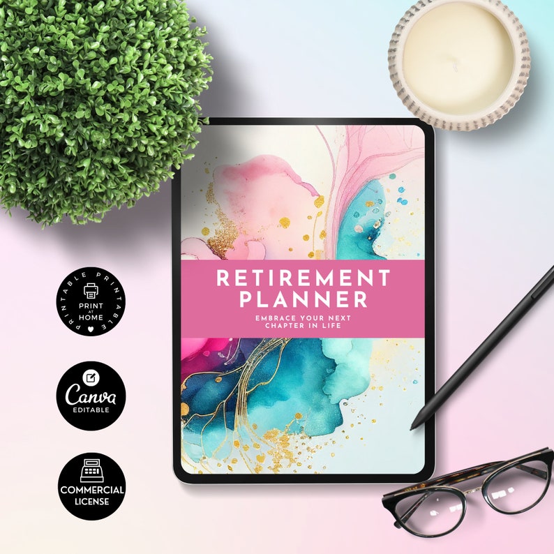Retirement Planner Printable Canva, Editable Canva Template, Retire ...