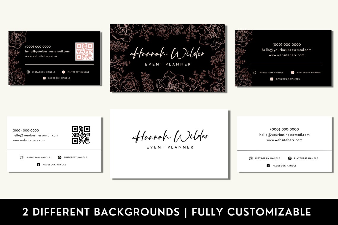 Event Planner Business Card Template, Events Business Card, Event ...