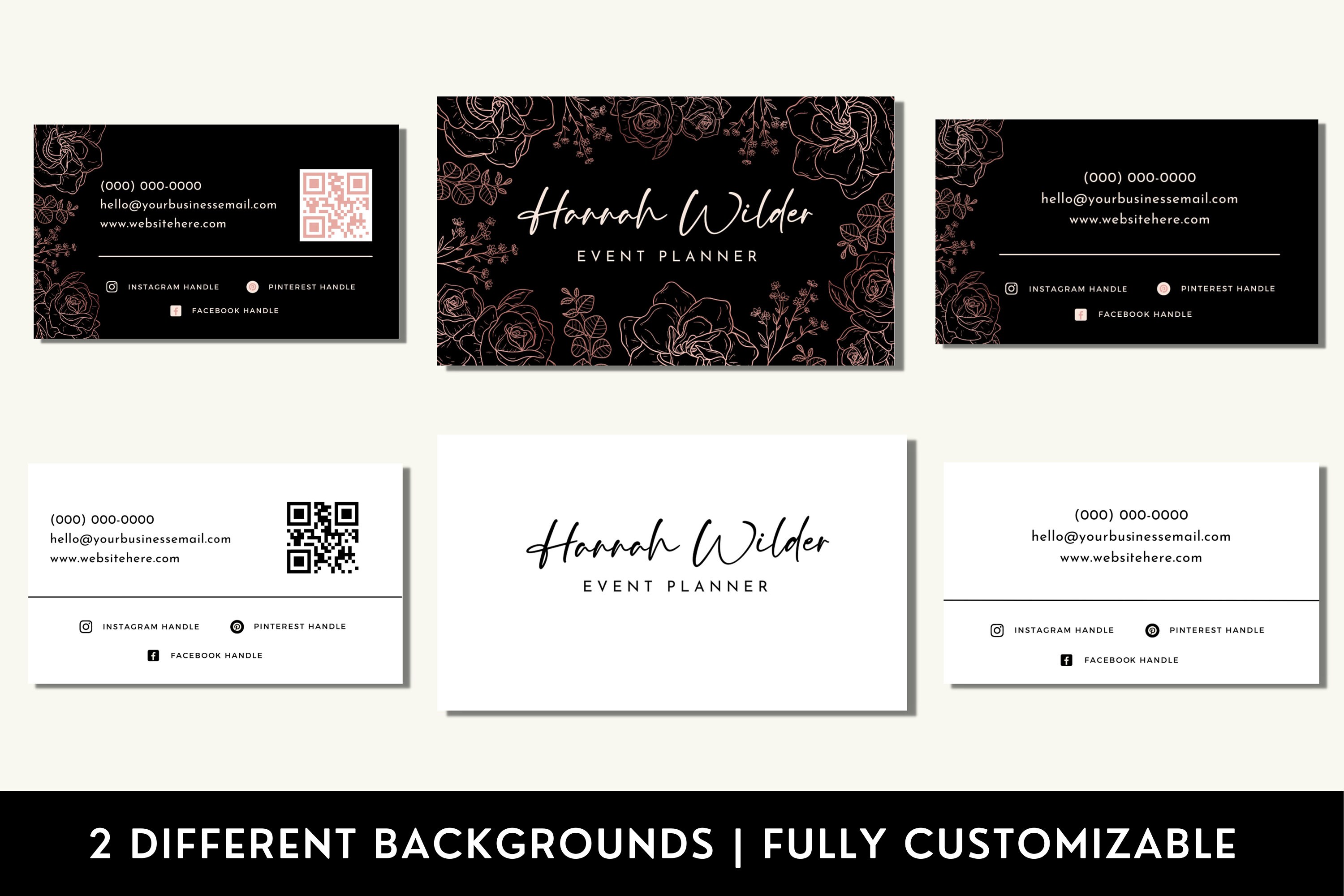 Event Planner Business Card Template, Events Business Card, Event ...