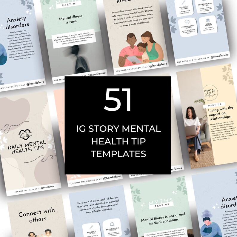 Mental Health Canva Templates, Coaching and Blogger, Editable Canva ...