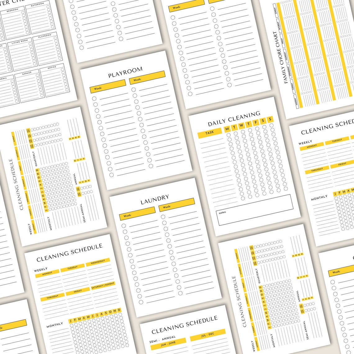 Master Cleaning Schedule Template, Blank Cleaning Schedule Template ...