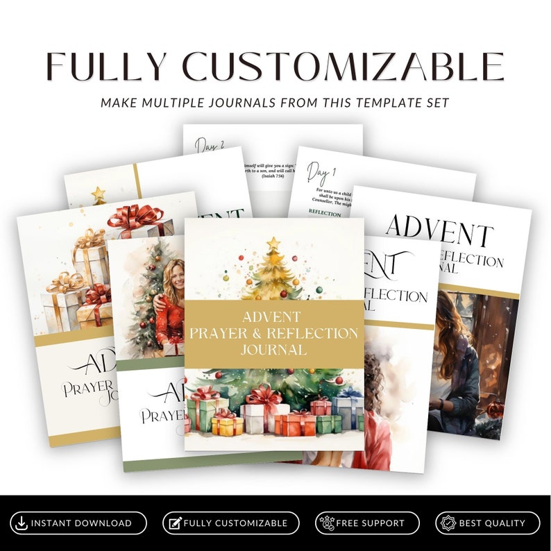Advent Prayer Journal Canva Template: 28-page Spiritual Planner (PLR ...