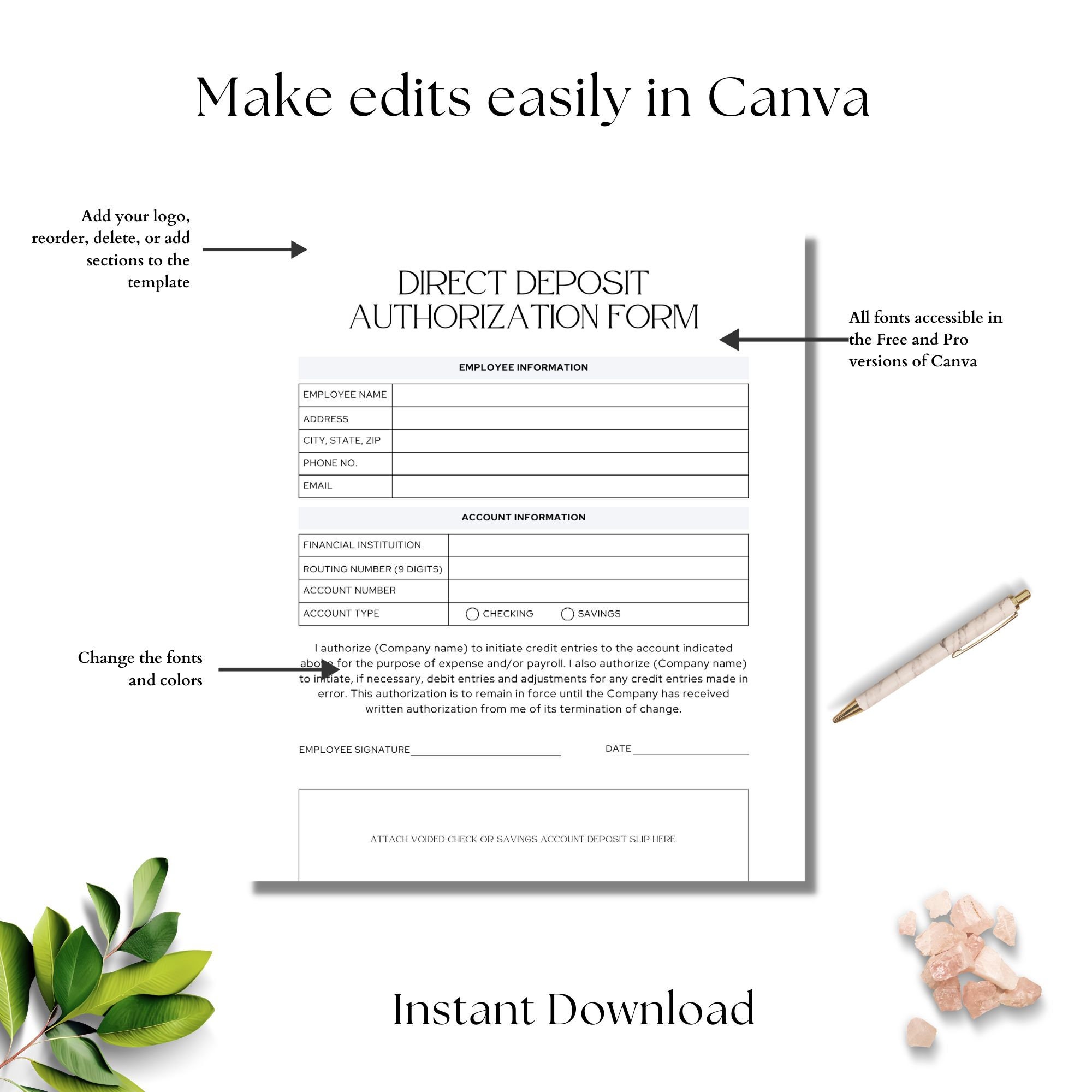 New Hire Paperwork Template: Employee Onboarding Forms (canva Editable ...