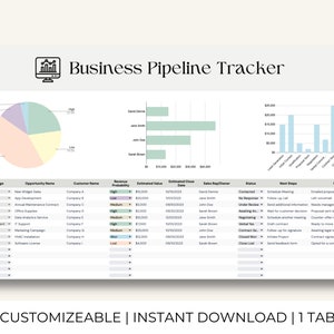 Business Pipeline Google Sheet Template, Sales Pipeline, Realtor Tools ...