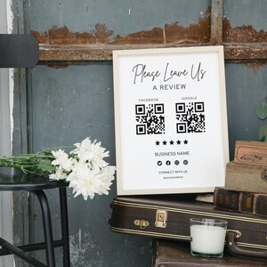 QR Code Review Sign: Customizable Business Feedback (canva Editable ...