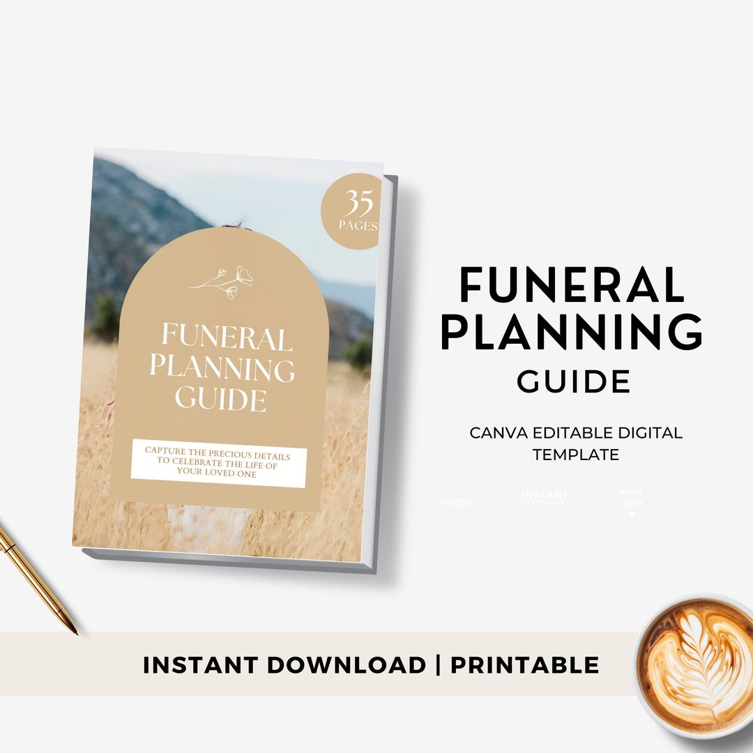 Funeral Planner Celebration of Life Planner Checklist Canva - Etsy