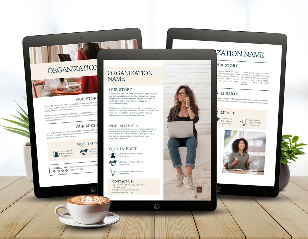 One Pager Nonprofit Canva Templates, Marketing Template, Non Profit ...
