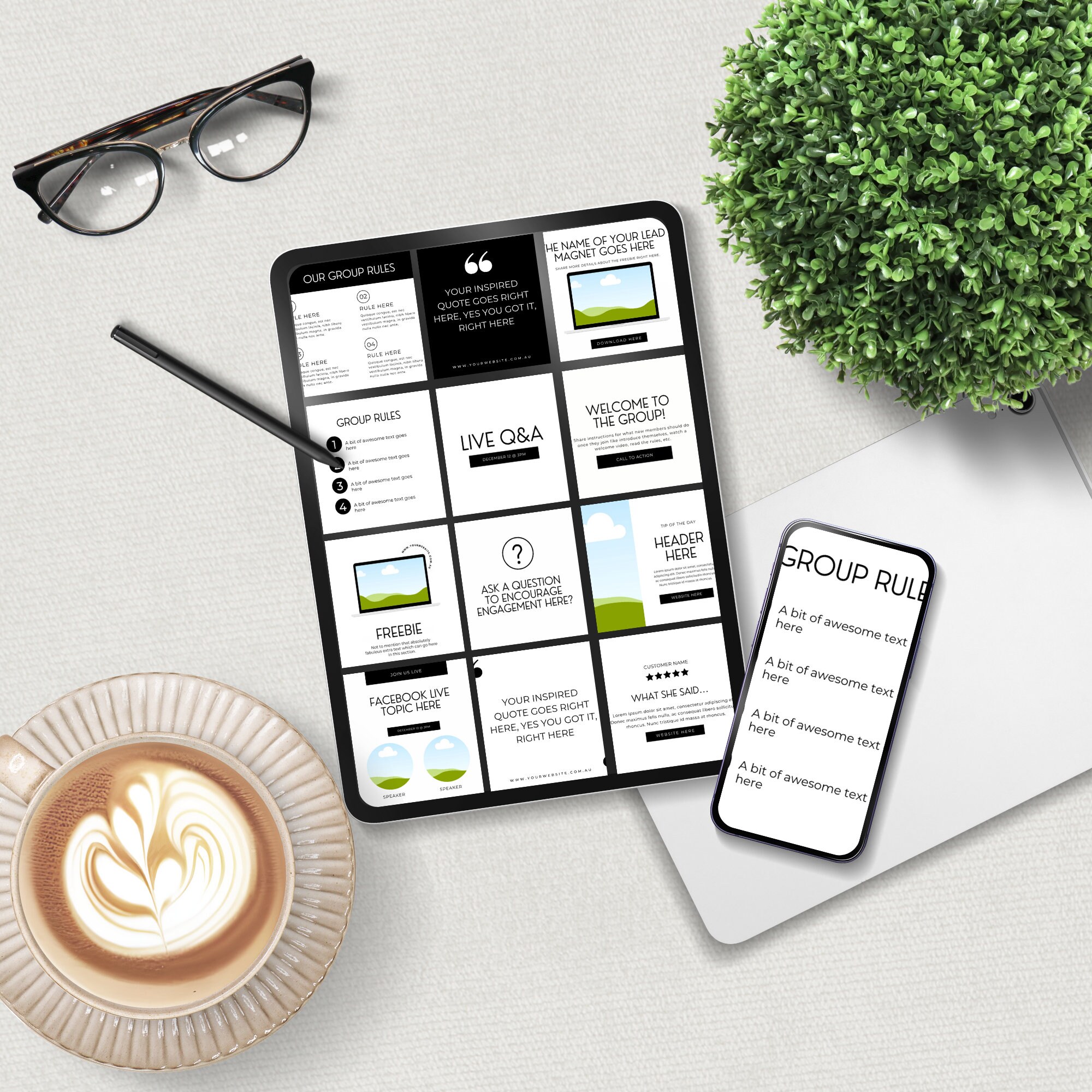 Facebook Canva Templates | Social Media Template Pack | Facebook Group ...