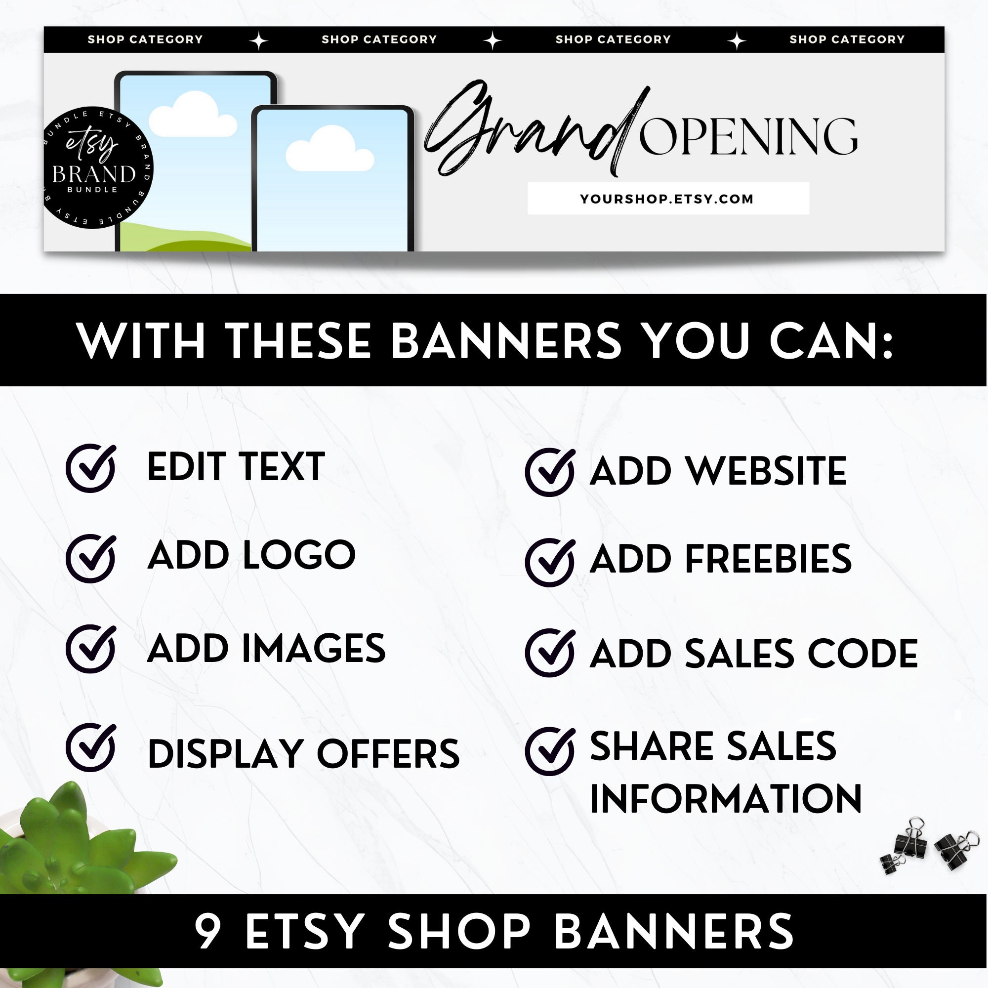 Etsy Shop Banner Mockup Etsy Banner Templates Etsy Store - Etsy