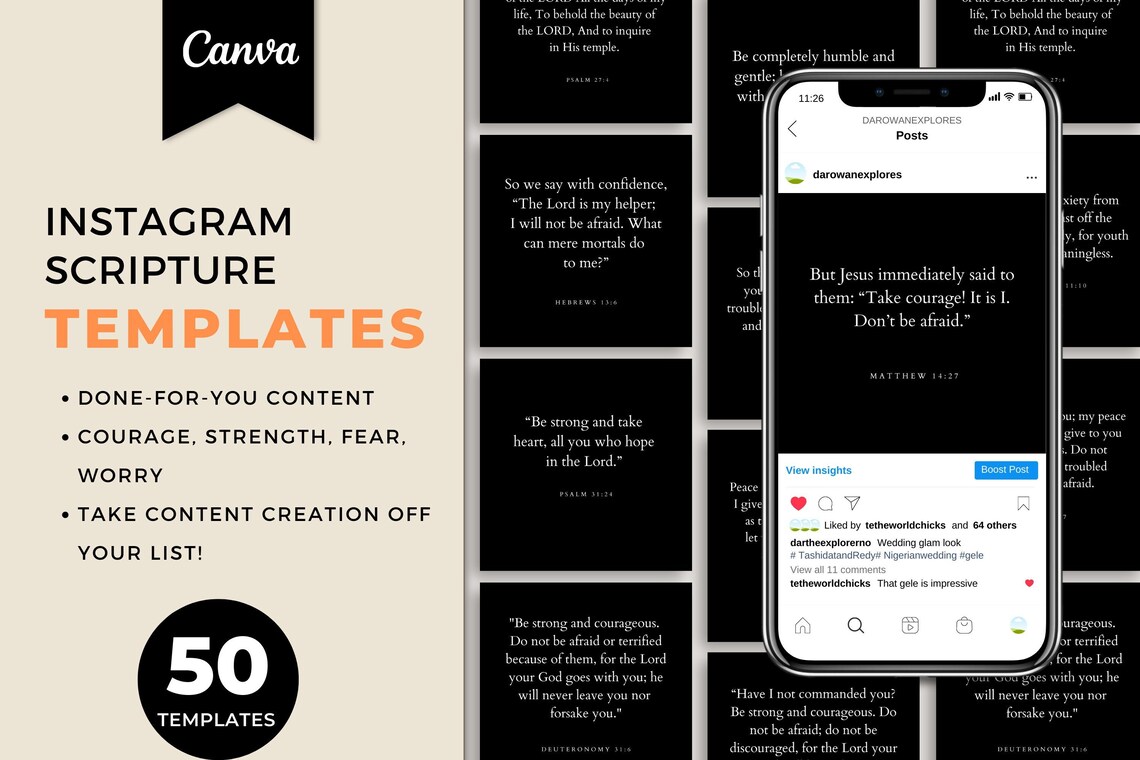 Scriptures Social Media Image Bundle, Faith Quotes for Christians ...