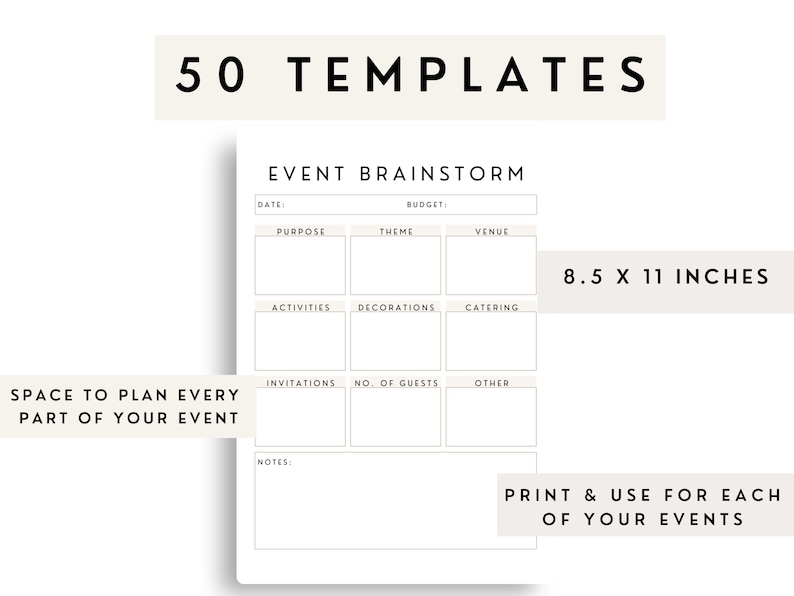 Canva Event Planner Template, Event Planning, Event Planner Printable ...
