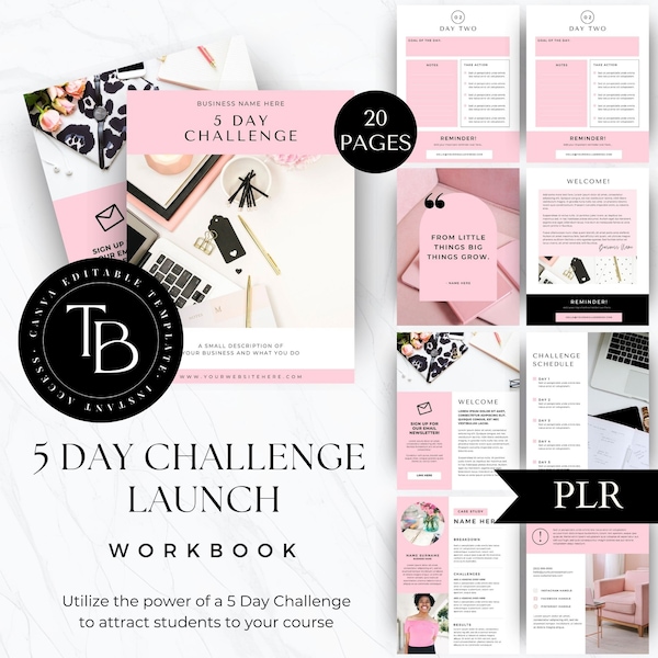 5 Day Challenge Template - Etsy