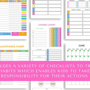 Color Behavior Chart Printable, Kids Reward Chart, Consequence Chart ...