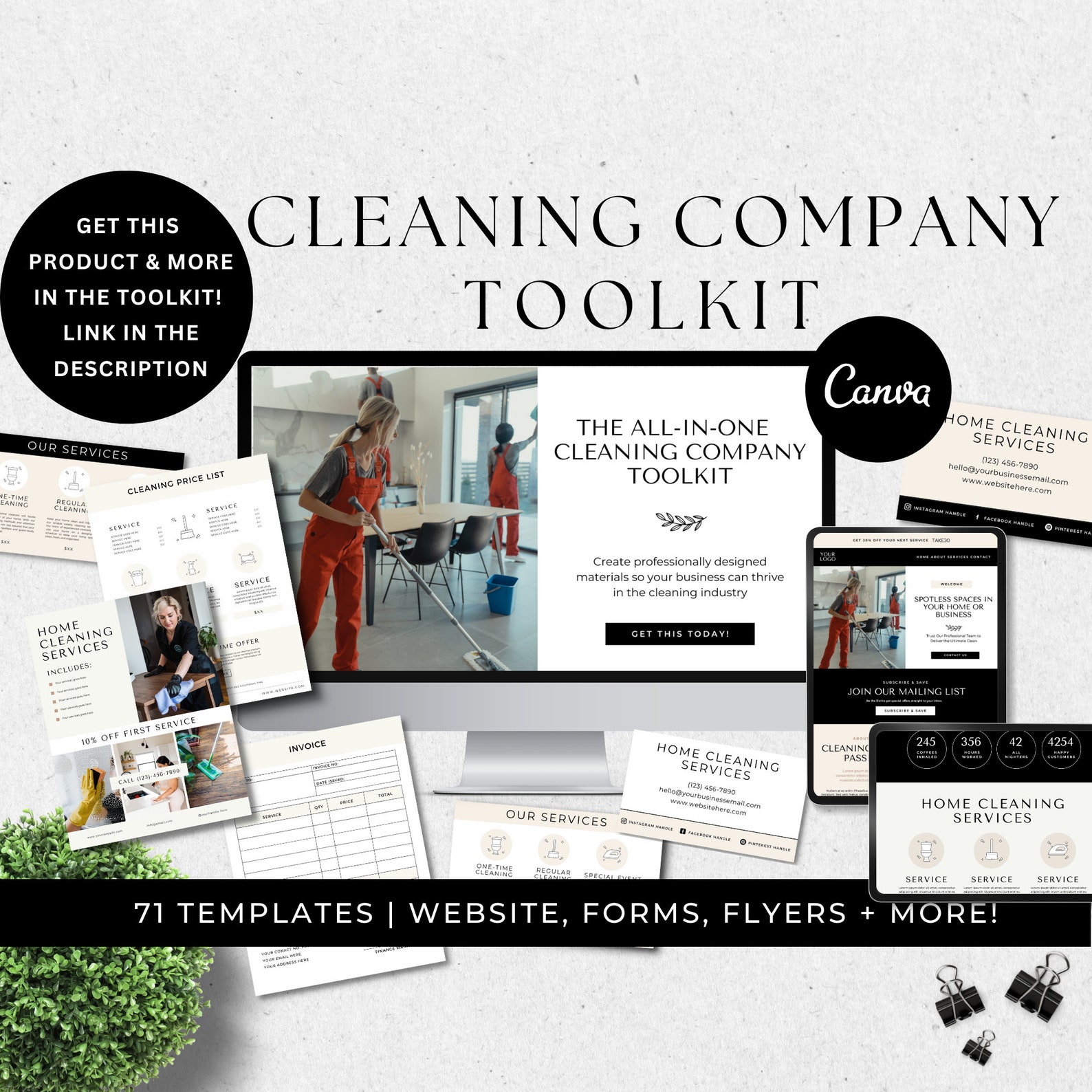 Cleaning Services Business Cards Template, Diy Business Card, Business ...