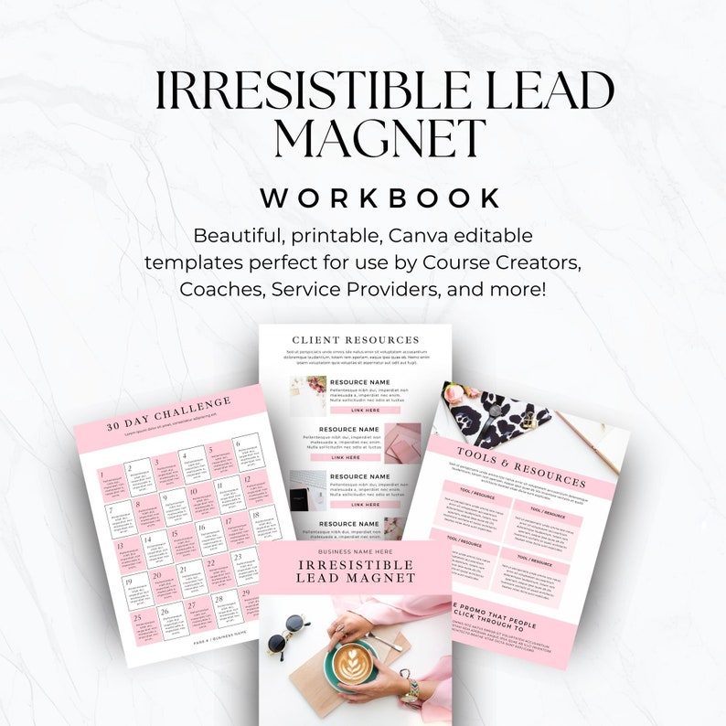 Editable Lead Magnet Canva Template for Coaches Course - Etsy