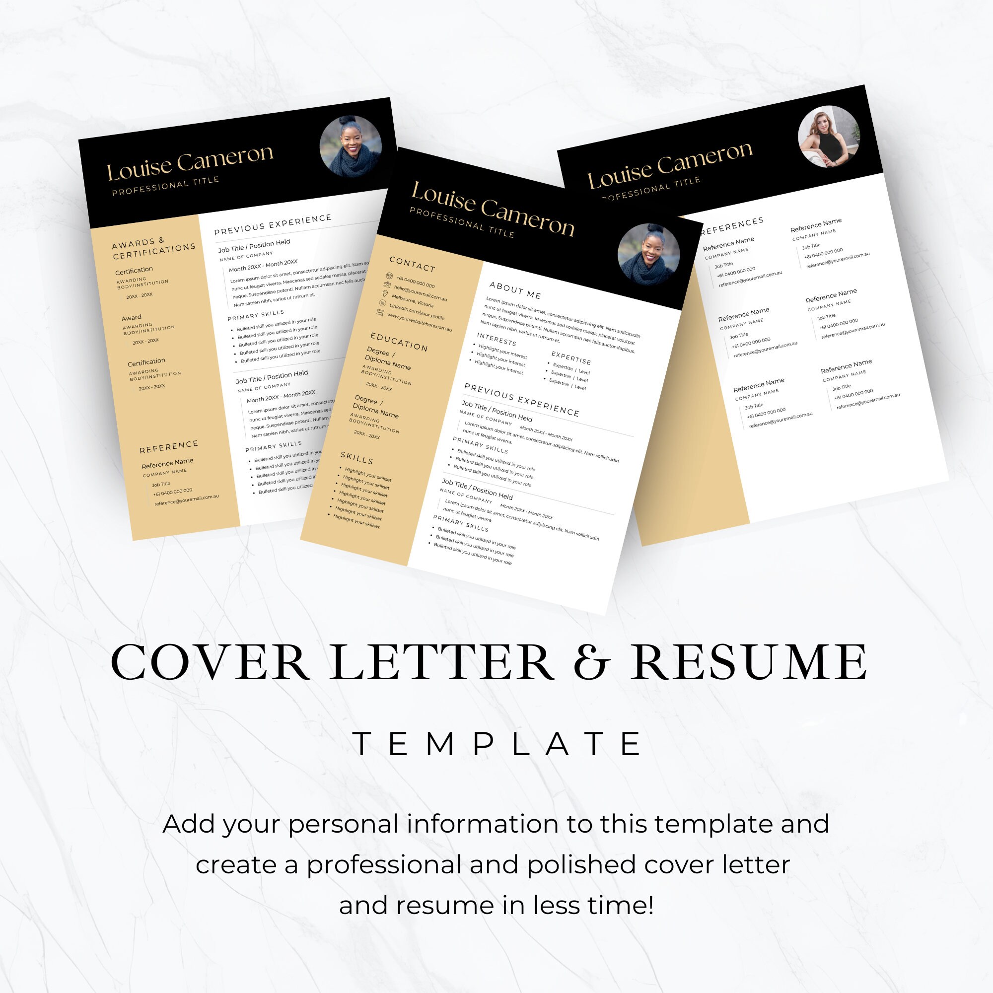 Teacher Resume Template Canva Resume, Resume and Cover Letter Template ...