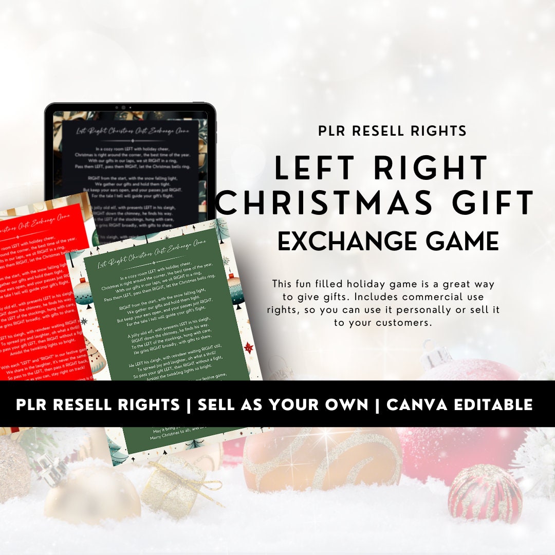 Right Left Christmas Gift Exchange Story Left Right Game - Etsy Australia