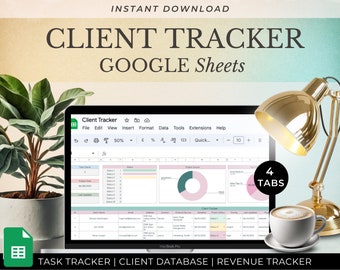 Client Tracker, Client Spreadsheet, Google Sheet Planner, CRM Template, Small Business, Business ...