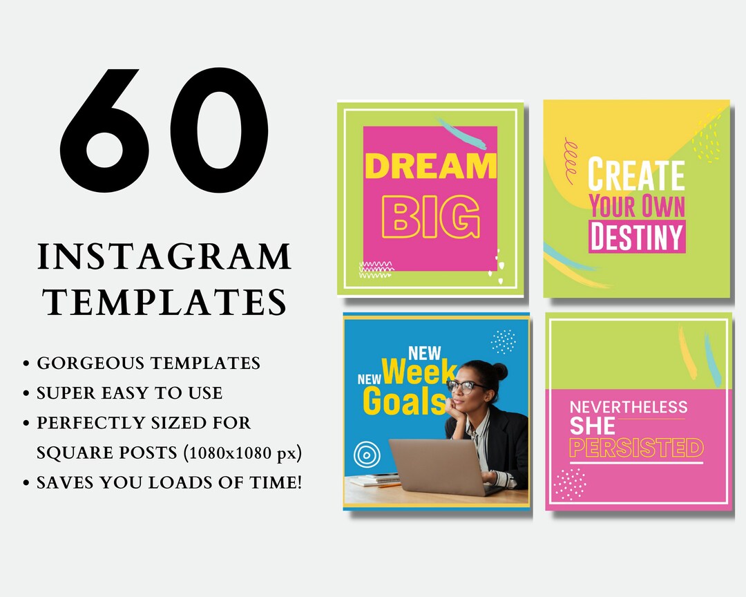 Motivation Social Media Image Bundle, Instagram Motivation Quotes ...