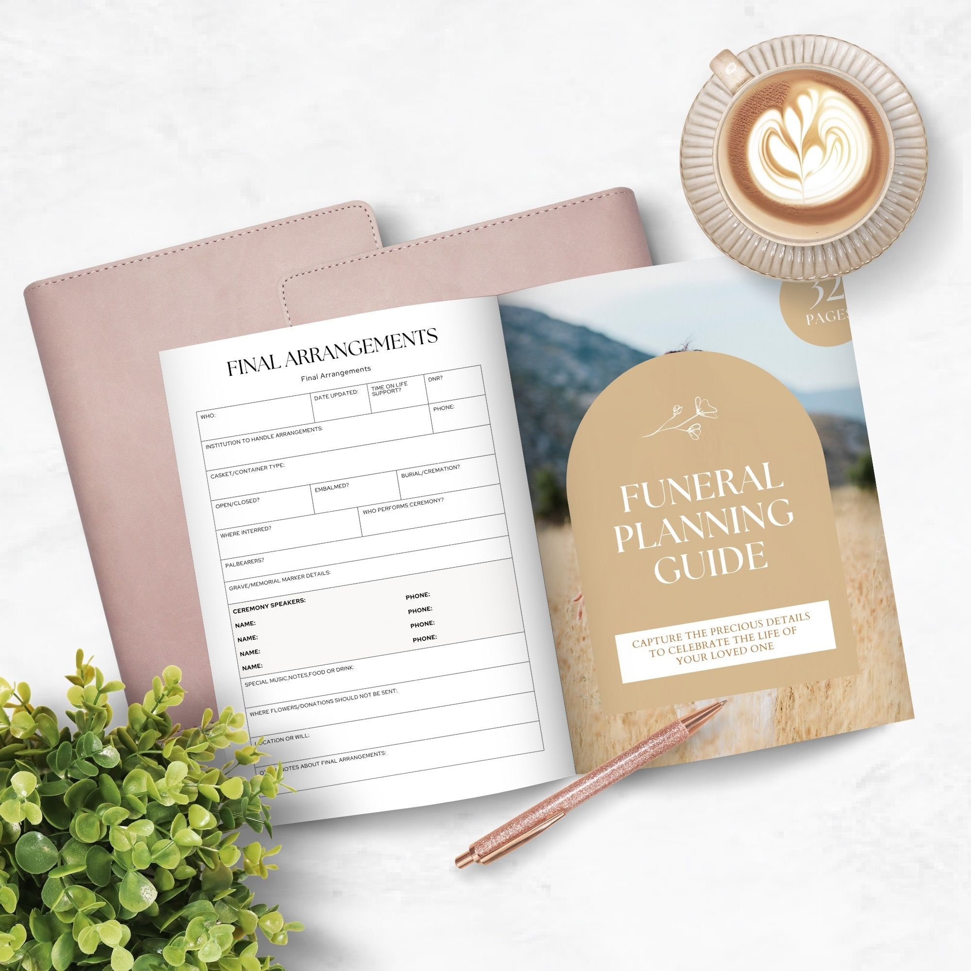 Funeral Planner, Celebration of Life Planner Checklist, Canva Editable ...