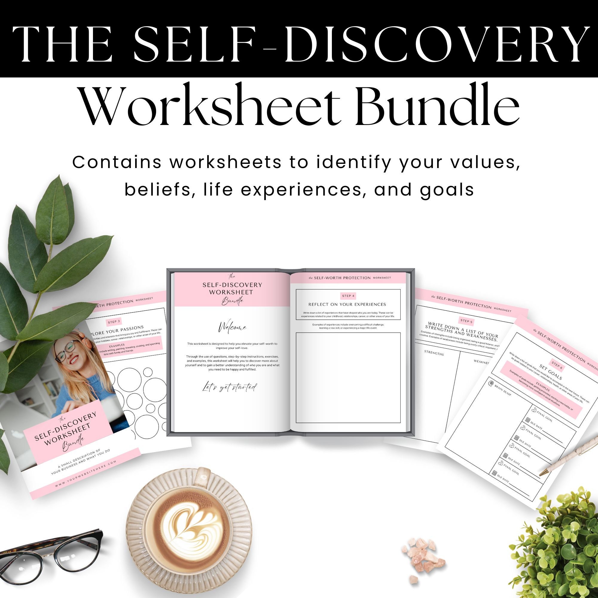 True Self Discovery, Get to Know Yourself Guided Journal Prompts ...