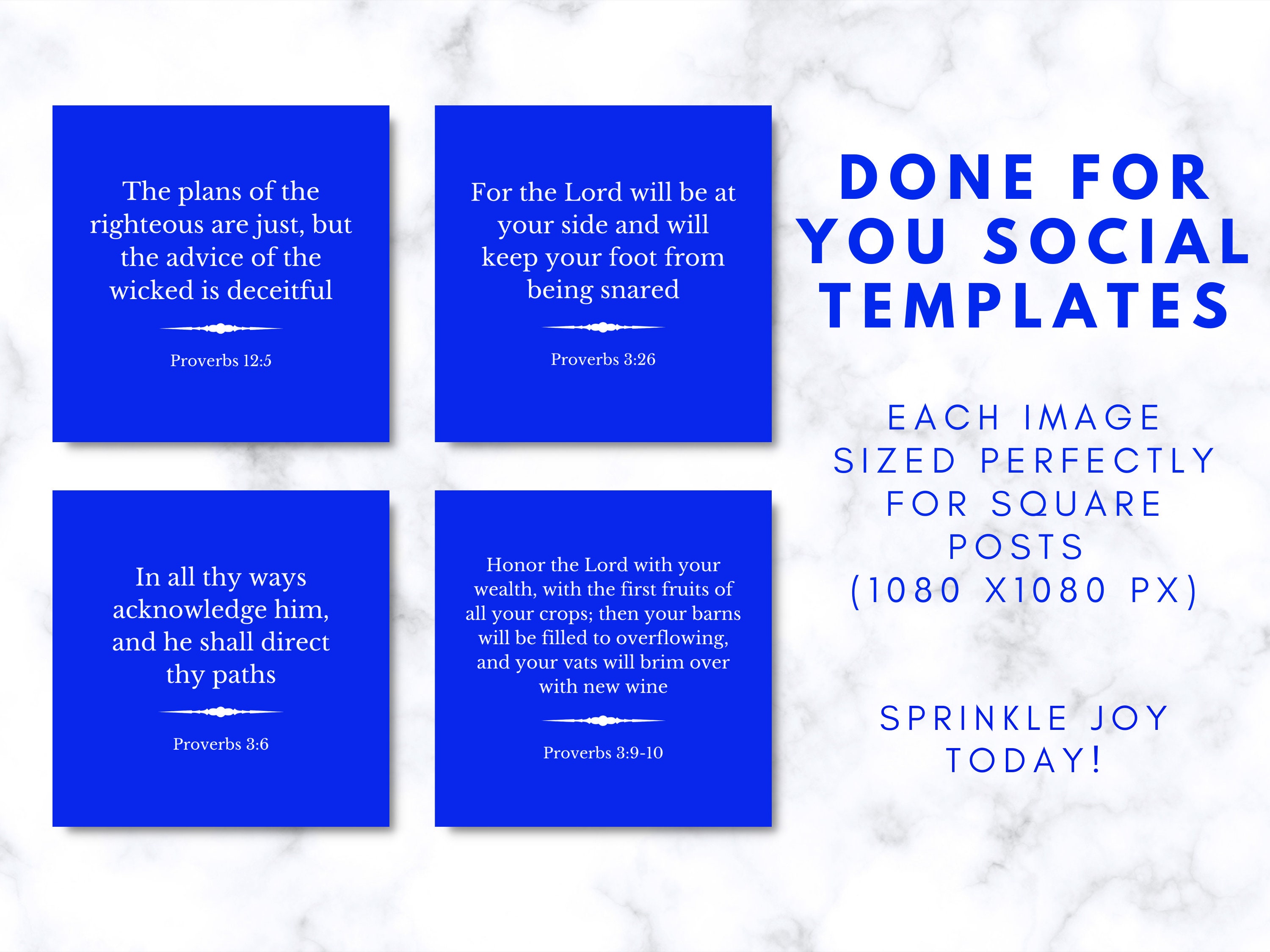 Proverbs Instagram Templates, Church Social Media Templates, Christian ...
