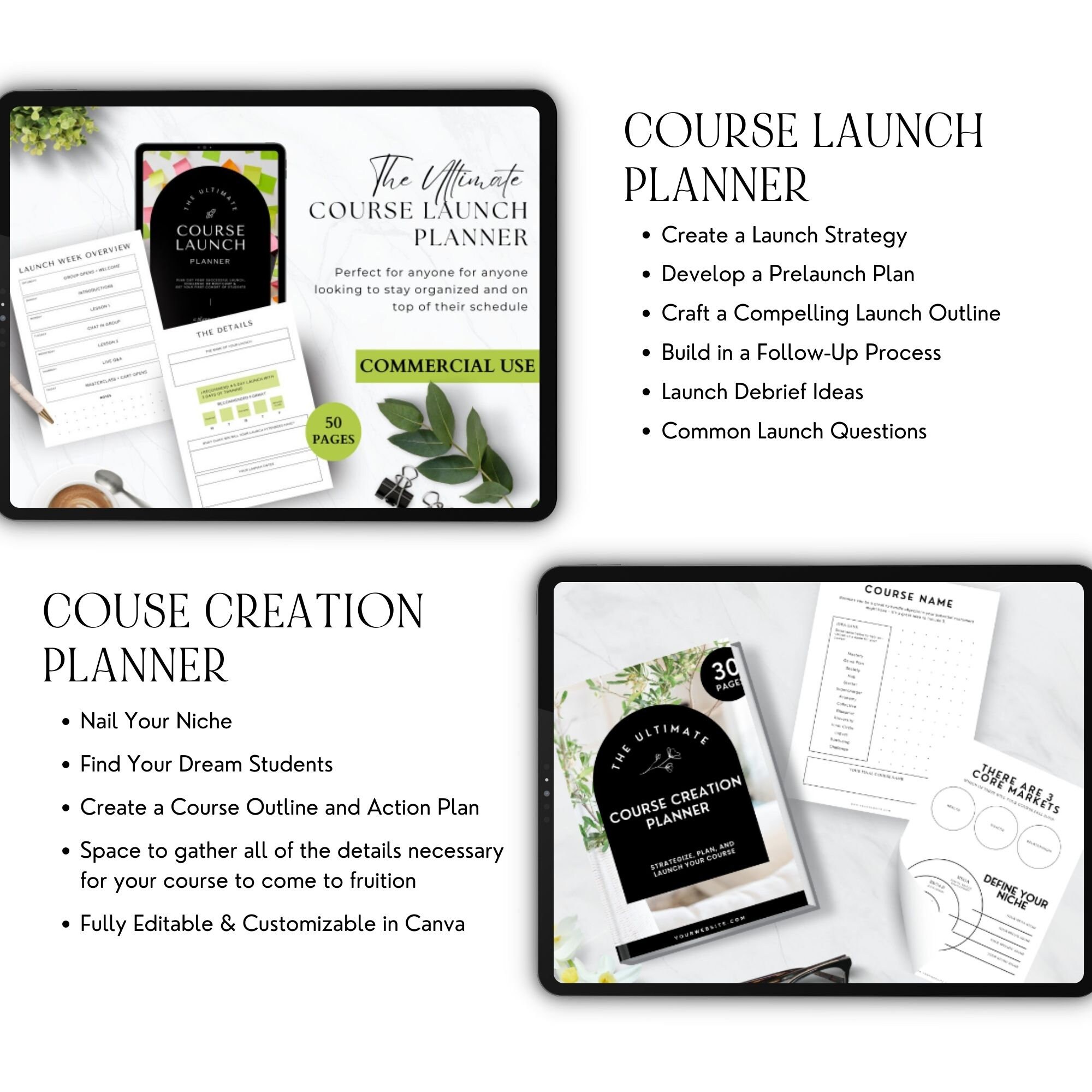 The Ultimate Course Launch Toolkit, Course Creator Toolkit, Canva Sales Funnel, Canva Course ...