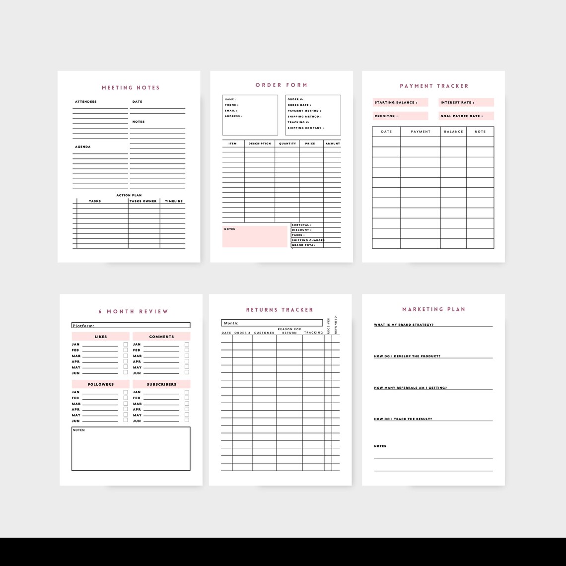 Printable Business Growth Journal Business Planner Printable - Etsy