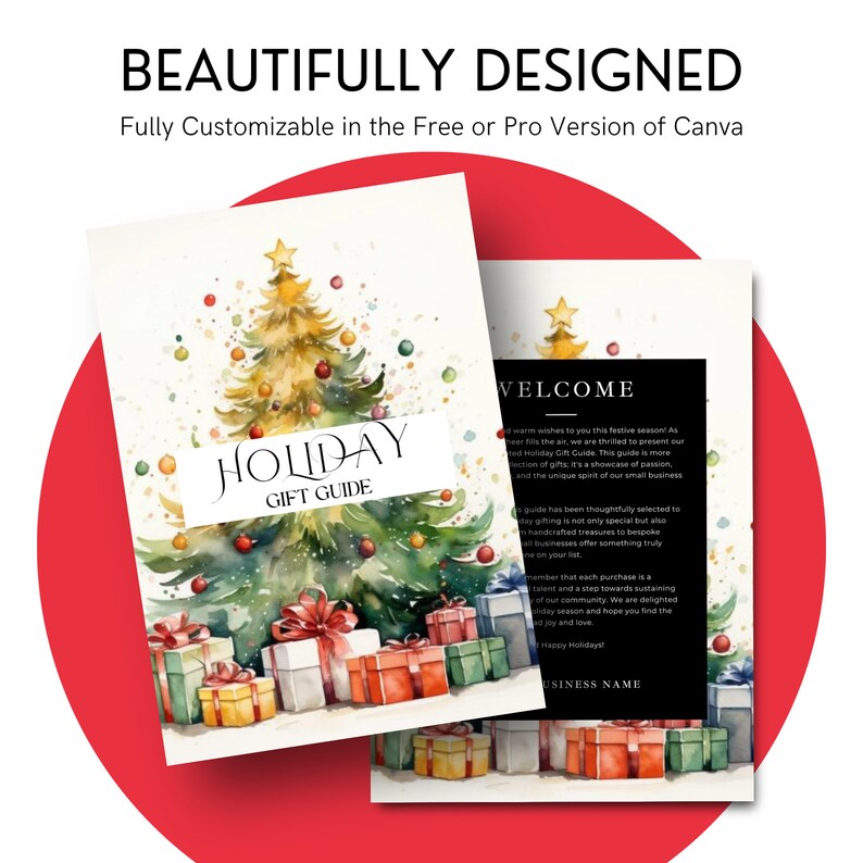 Editable Gift Guide Template, Canva for Small Business (digital ...