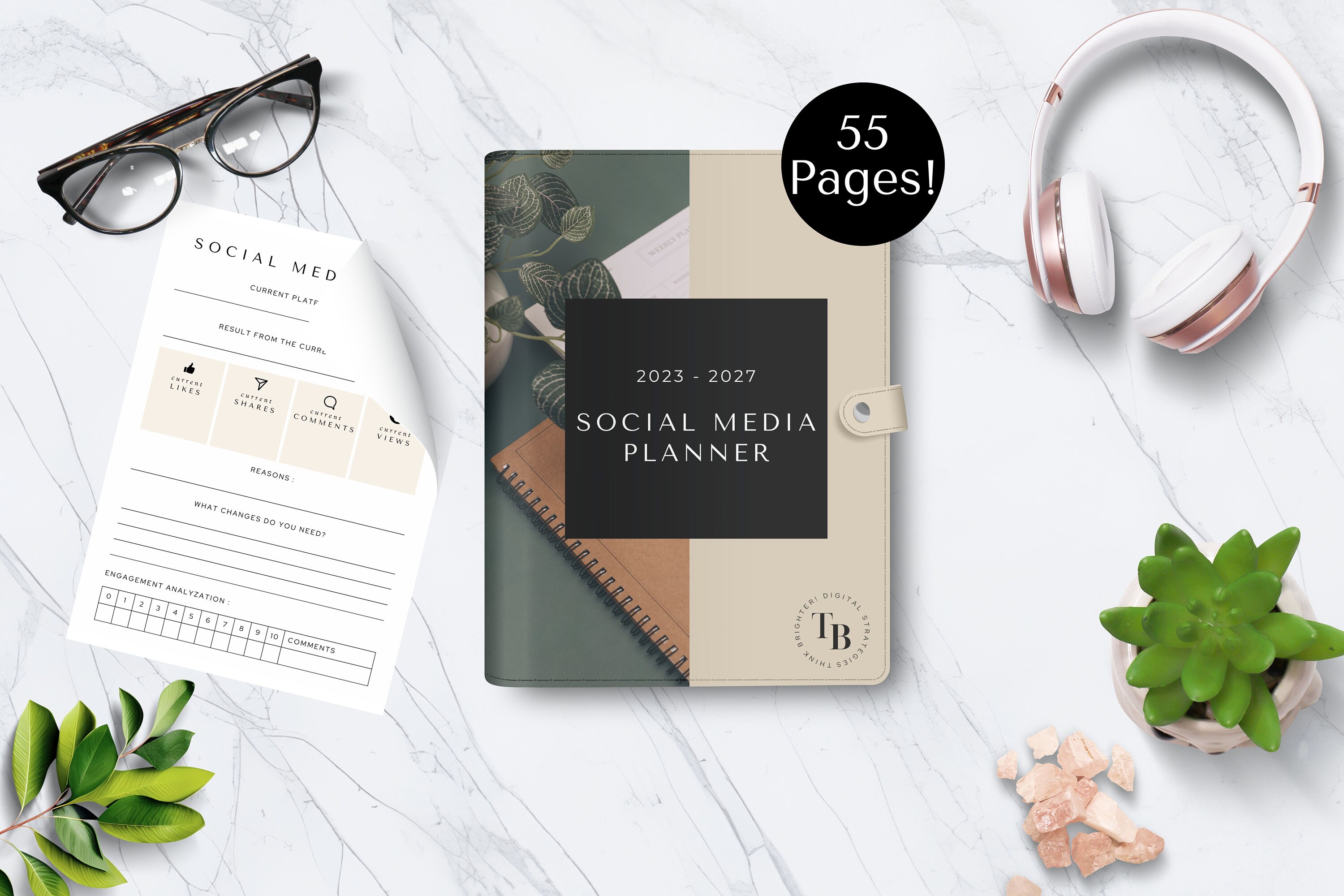Social Media Planner Printable Bundle, Instagram Planner, Facebook ...