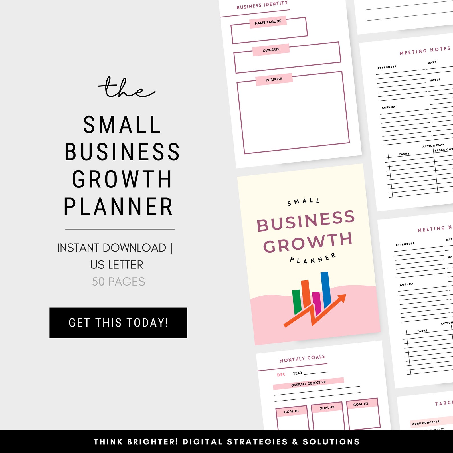 Printable Business Growth Journal Business Planner Printable - Etsy